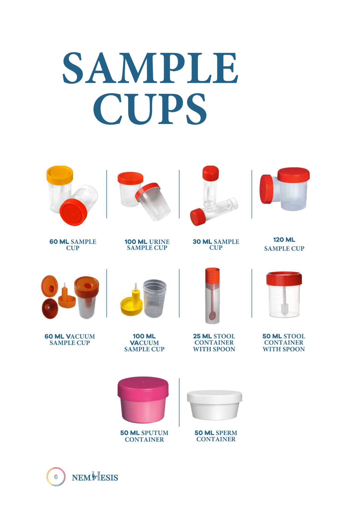 SAMPLE CUPS-1 - NemHesis Laboratuvar Sistemleri