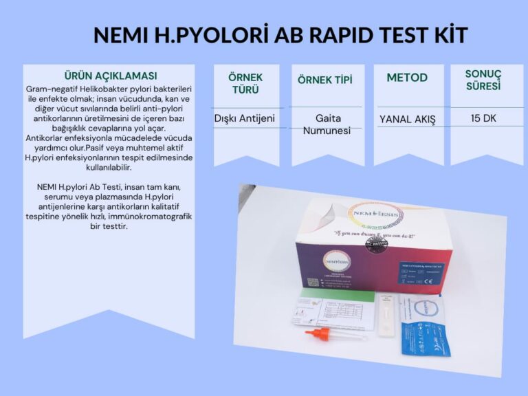 NEMI H.PYLORI Ab RAPID TEST KIT - NemHesis Laboratuvar Sistemleri